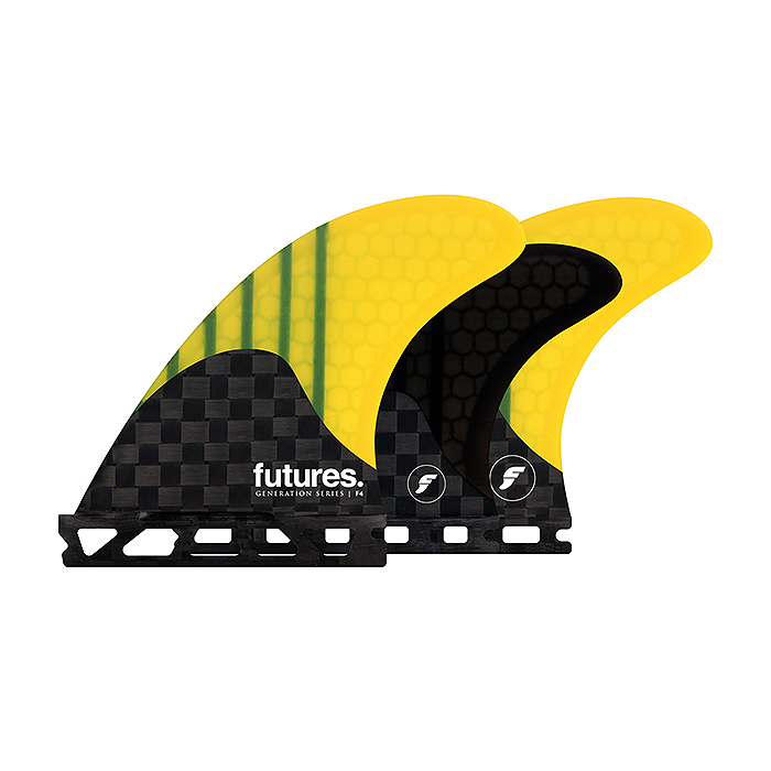 Futures F4 Gen Series Yellow Five Fin Set - BUY ONLINE! - Manly Surfboards